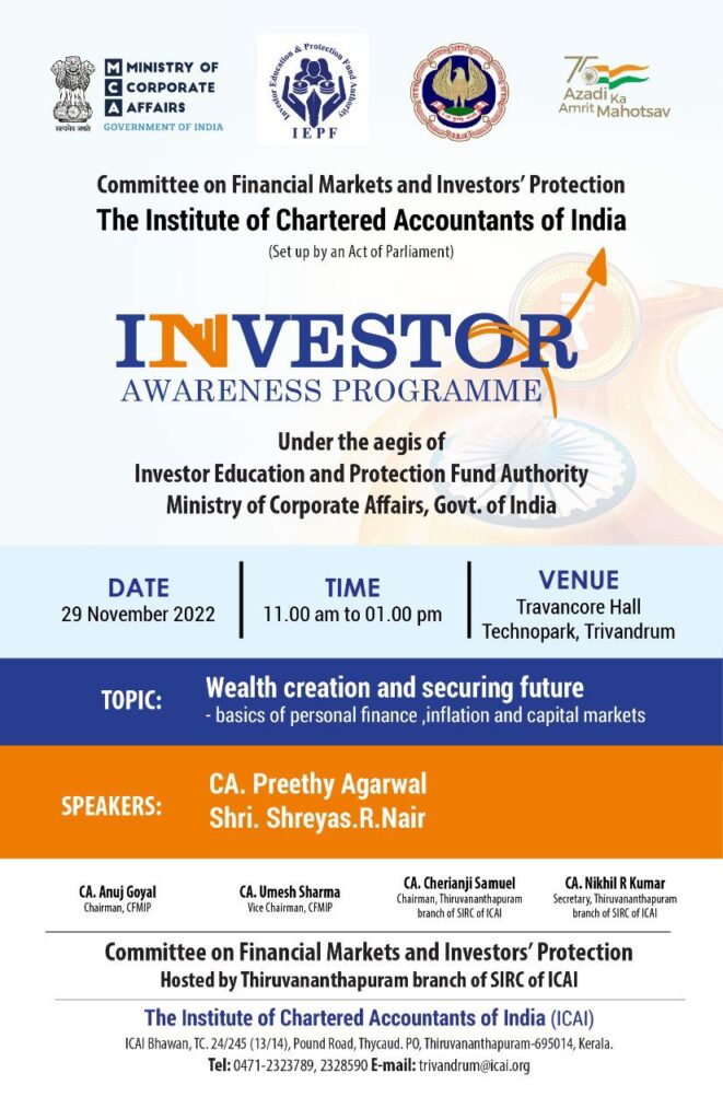 Investor Awareness Programme - The Institute of Chartered Accountants ...