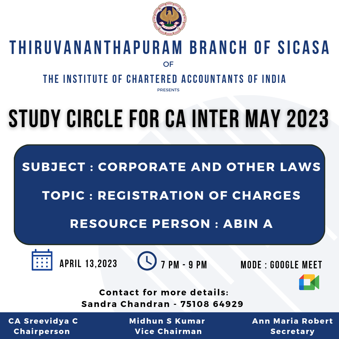 SICASA- STUDY CIRCLE (AUDITING) FOR CA INTER MAY 2023 EXAM - The ...