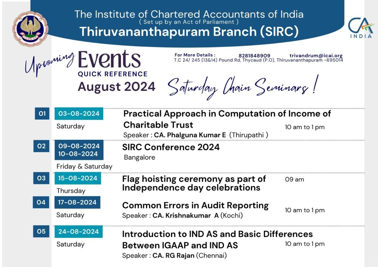 Events - The Institute of Chartered Accountants of India(ICAI)