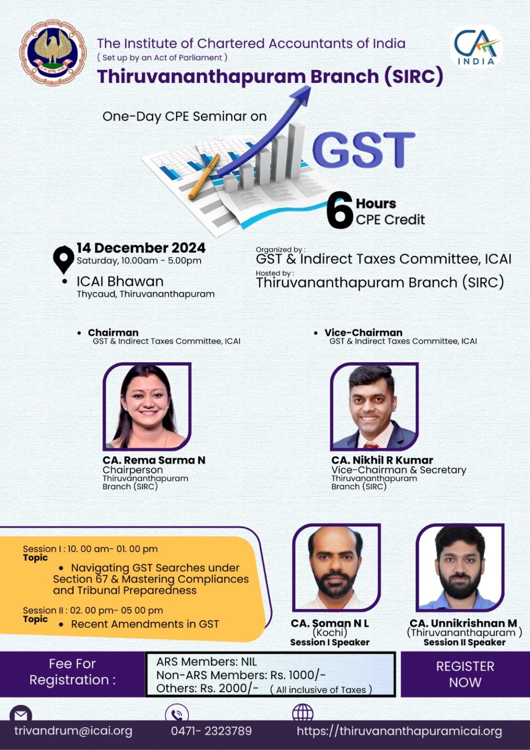 CPE Seminar On GST - The Institute of Chartered Accountants of India(ICAI)